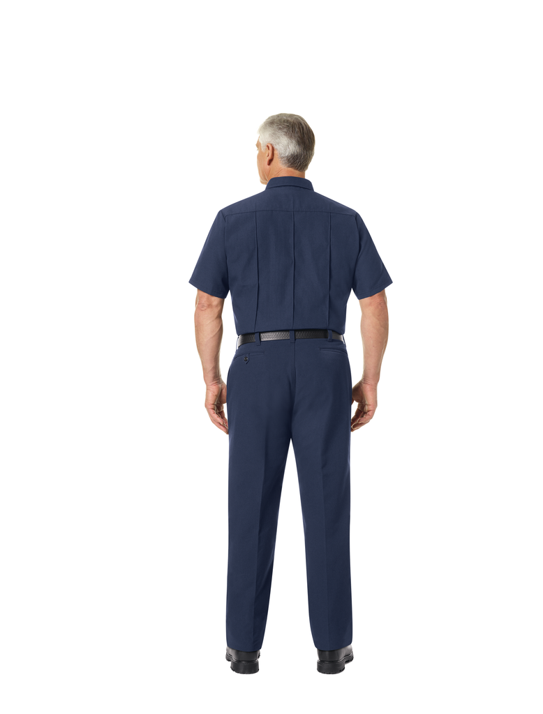 WORKRITE MEN'S CLASSIC SHORT SLEEVE FIRE CHIEF SHIRT - NAVY ...