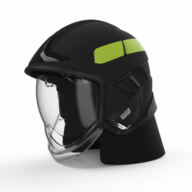 CAIRNS XF1 MODERN FIREFIGHTER HELMET - BLACK MATTE – SafeDesign Apparel Ltd