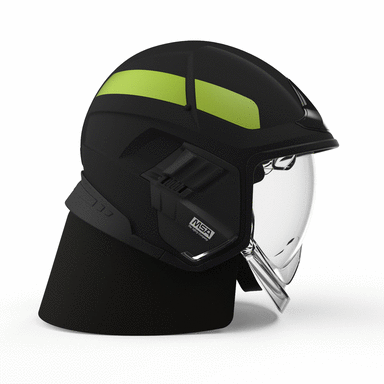 CAIRNS XF1 MODERN FIREFIGHTER HELMET - BLACK MATTE – SafeDesign Apparel Ltd