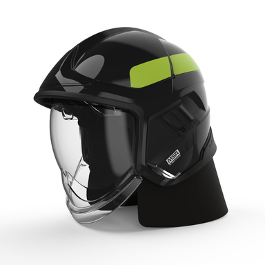 CAIRNS XF1 MODERN FIREFIGHTER HELMET - BLACK GLOSSY – SafeDesign ...
