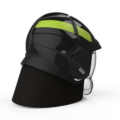 CAIRNS XF1 MODERN FIREFIGHTER HELMET - BLACK GLOSSY – SafeDesign ...